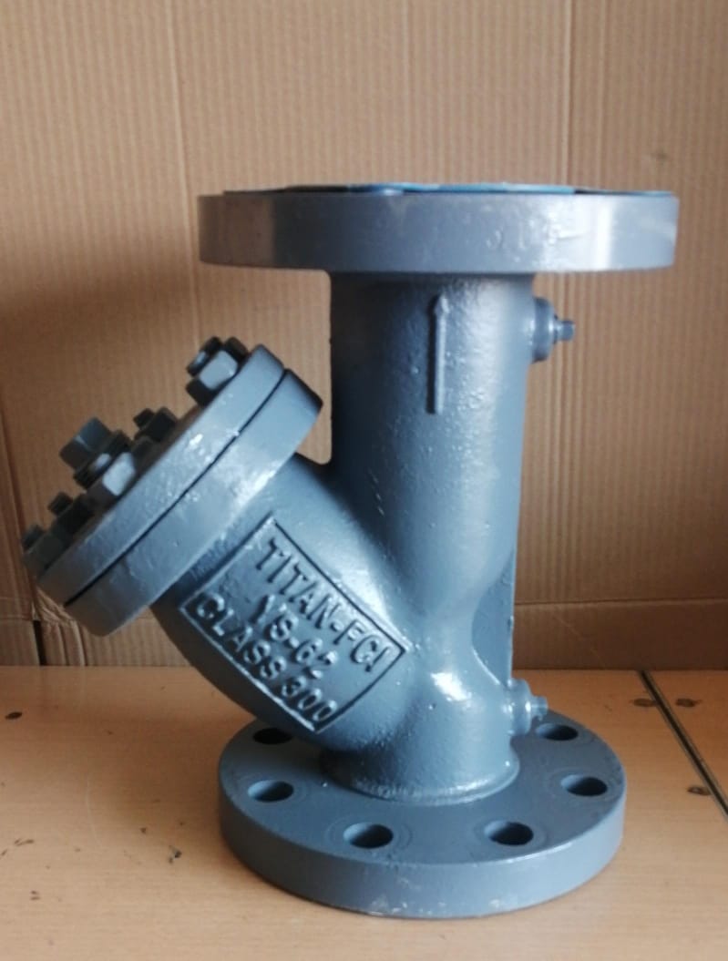 Titan FCI USA 3″ Flanged End Carbon Steel Grade WCB Y strainer Class ...